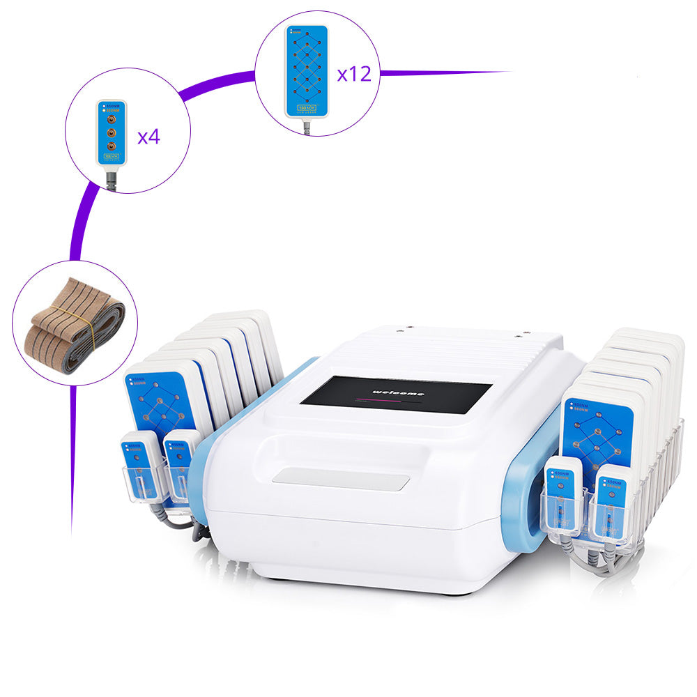 16 Pads 650nm & 980nm Lipo Laser Machine Dual Laser Wavelength