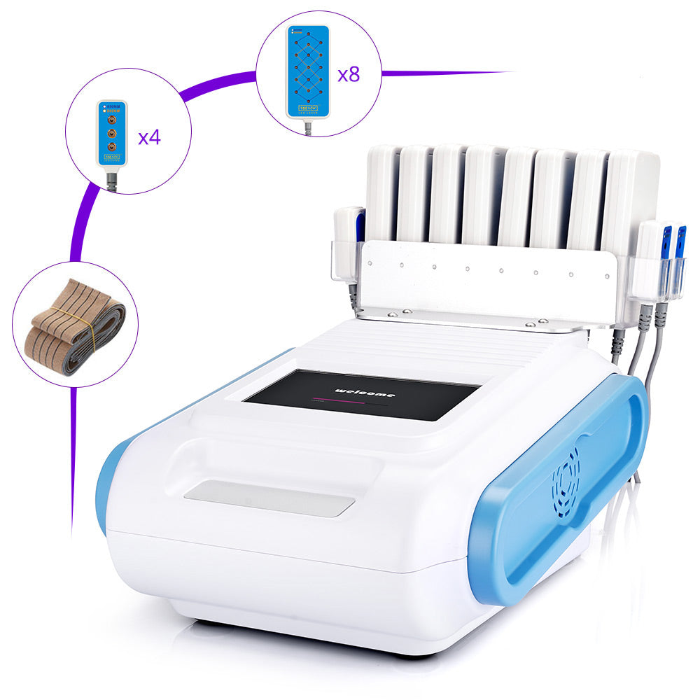 12 Pads 650nm & 980nm Lipo Laser Machine Dual Laser Wavelength